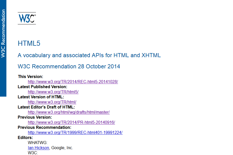 HTML5 仕様が W3C 勧告に | WWW WATCH